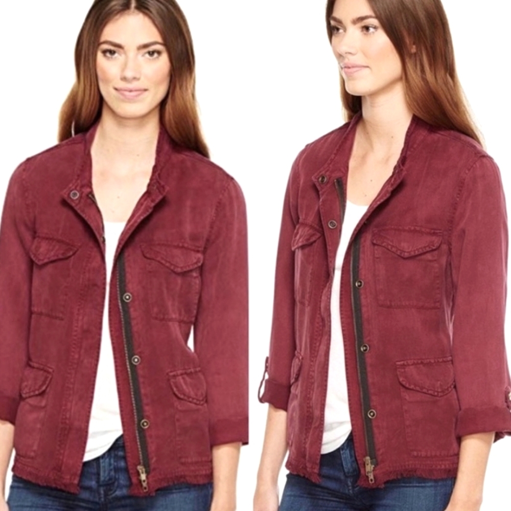 Sanctuary Roy Burgundy Red Military Jacket - Gem